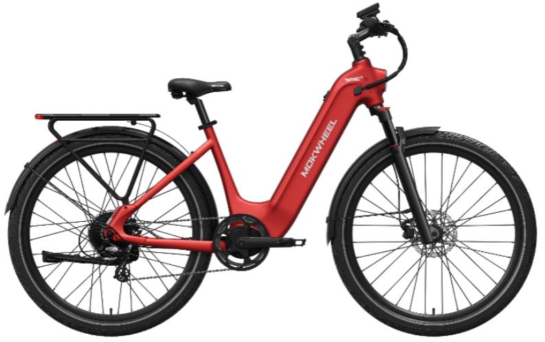 Mokwheel Tarmac ST Commuter Electric Bike- Crimson Red– Van Kam Truck ...